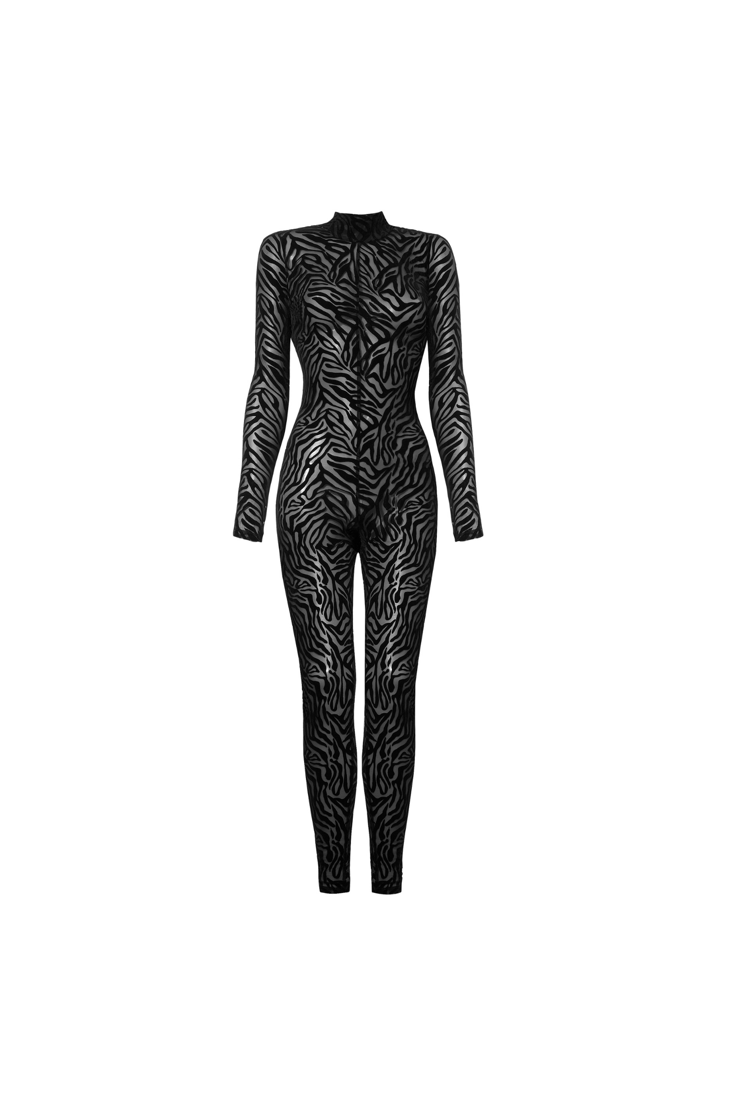 Black Kendall jumpsuit with tiger pattern – Perilla Intimates